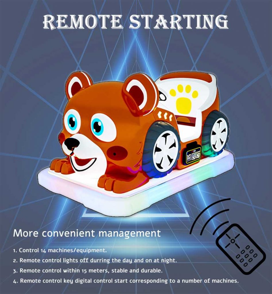 huaqin remote control panda animal amusement kiddie ride for sale