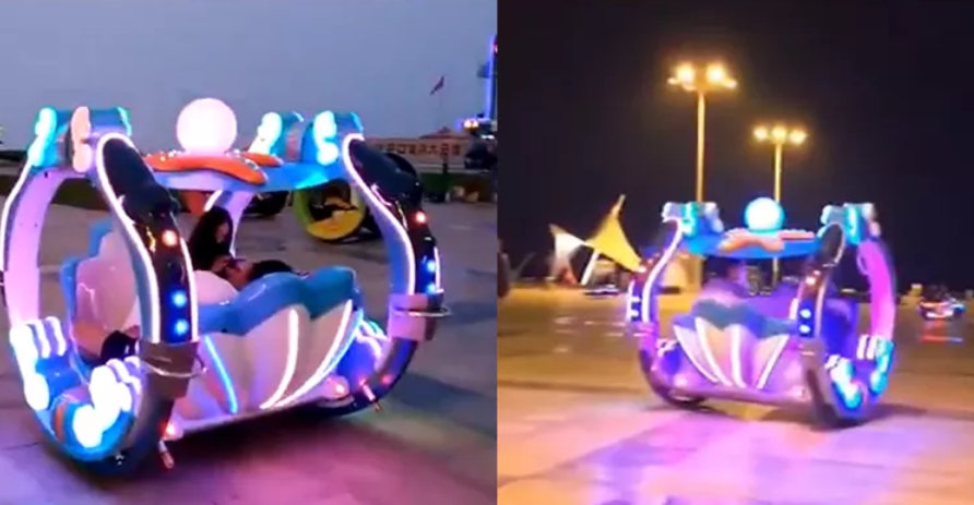 outdoor carnival crazy 360 degree remote control 12V rolling car for adults