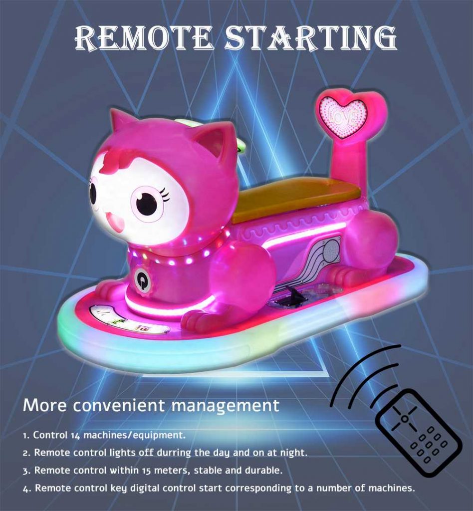 cat kiddie ride supplier anti-collision radar kids car ride on toy for sale