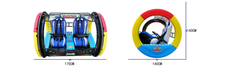 huaqin amusement adult ride 360 degree happy rolling car made in china