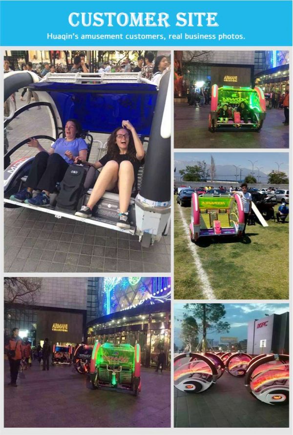 huaqin auto-show moonwalk car indoor carnival adults 360 rolling car sale