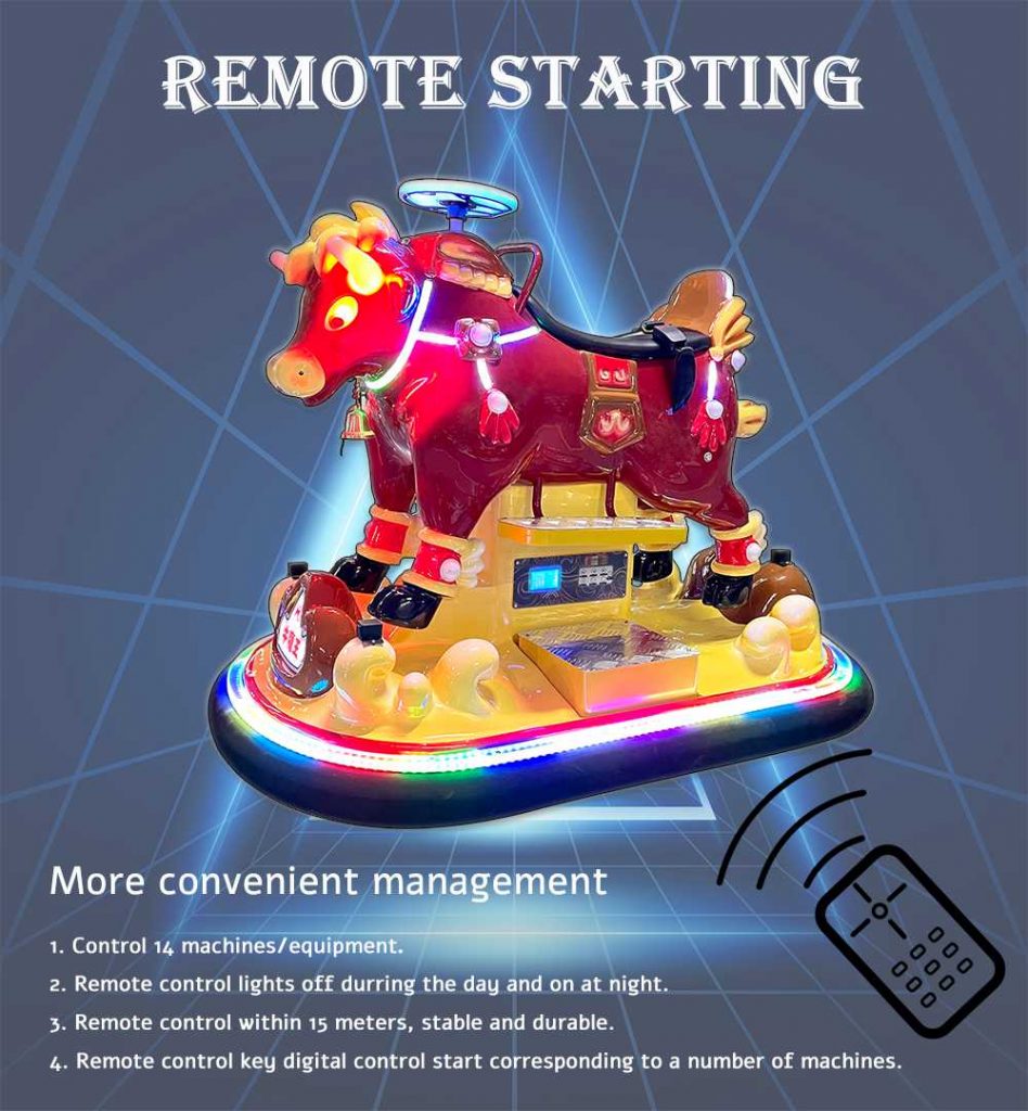 huaqin amusement factory mechanical bull kiddie swing ride for sale