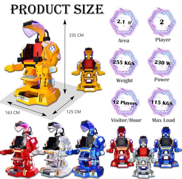 huaqin commercial kiddie ride business 360 degree spin walkIng robot sale