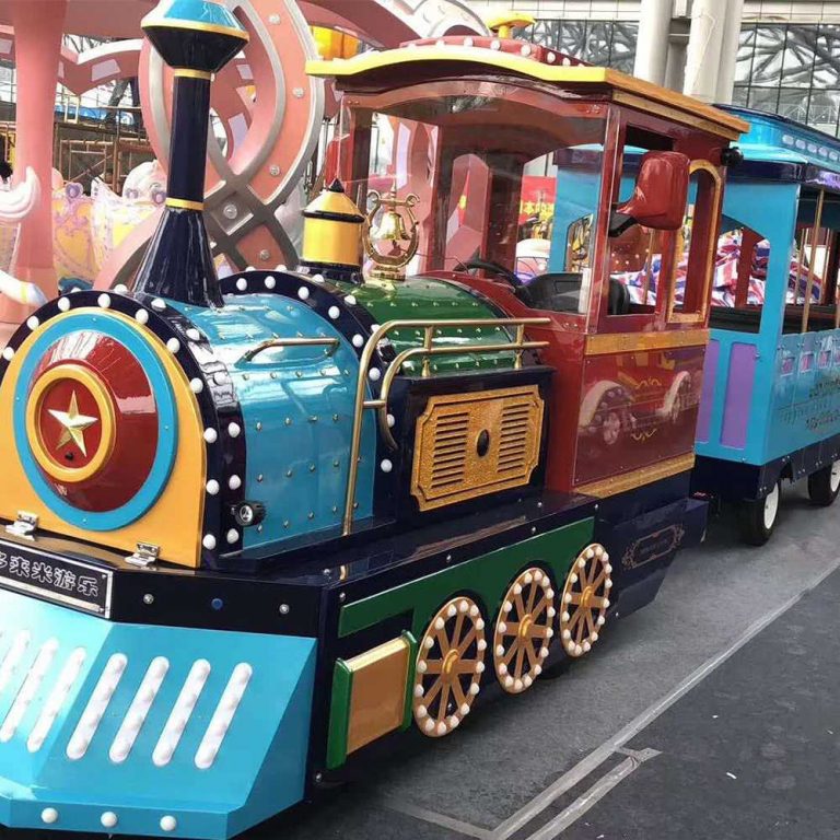 electric train ride supplier union flag theme amusement park train for sale