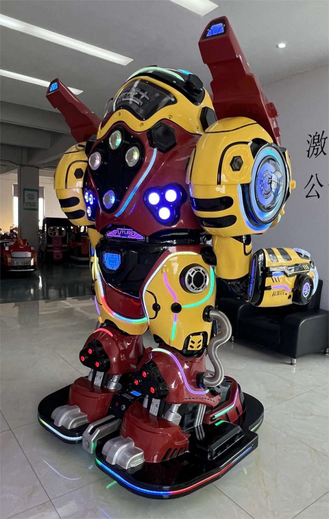 huaqin kiddie robot ride business bumblebee future warrior for sale