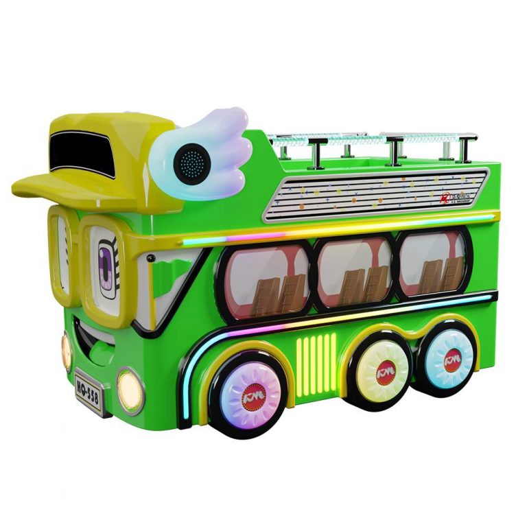 huaqin coin operated kiddie ride manufacturer electric cute bus for sale