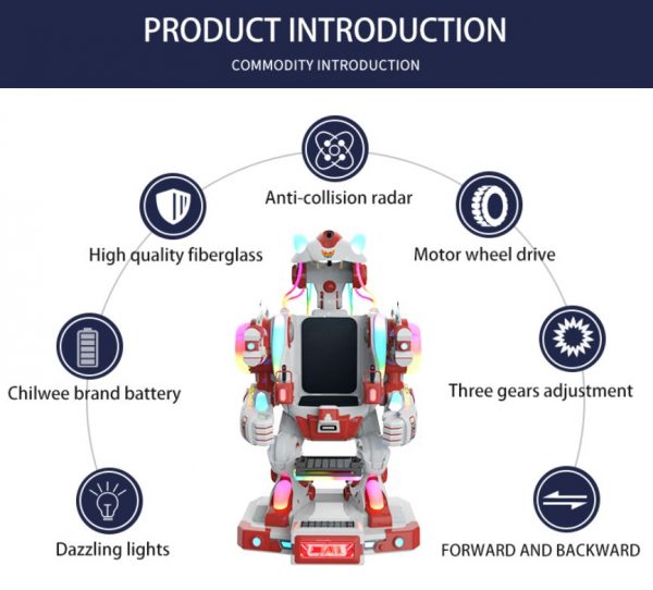 huaqin odm oem playground amusement business battery walking robot 2