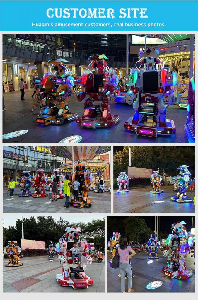 huaqin odm oem playground amusement business battery walking robot 2