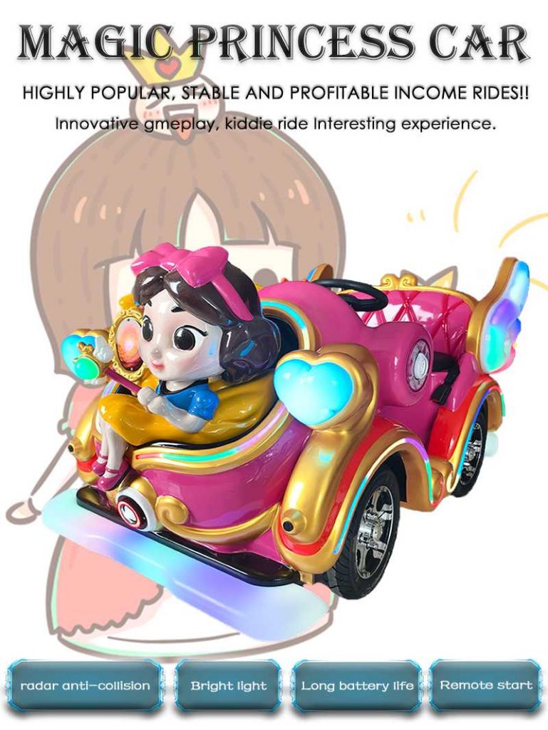 huaqin pink magic princess toy car with bubble launcher